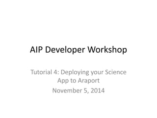 AIP Tutorial 4 | PPT