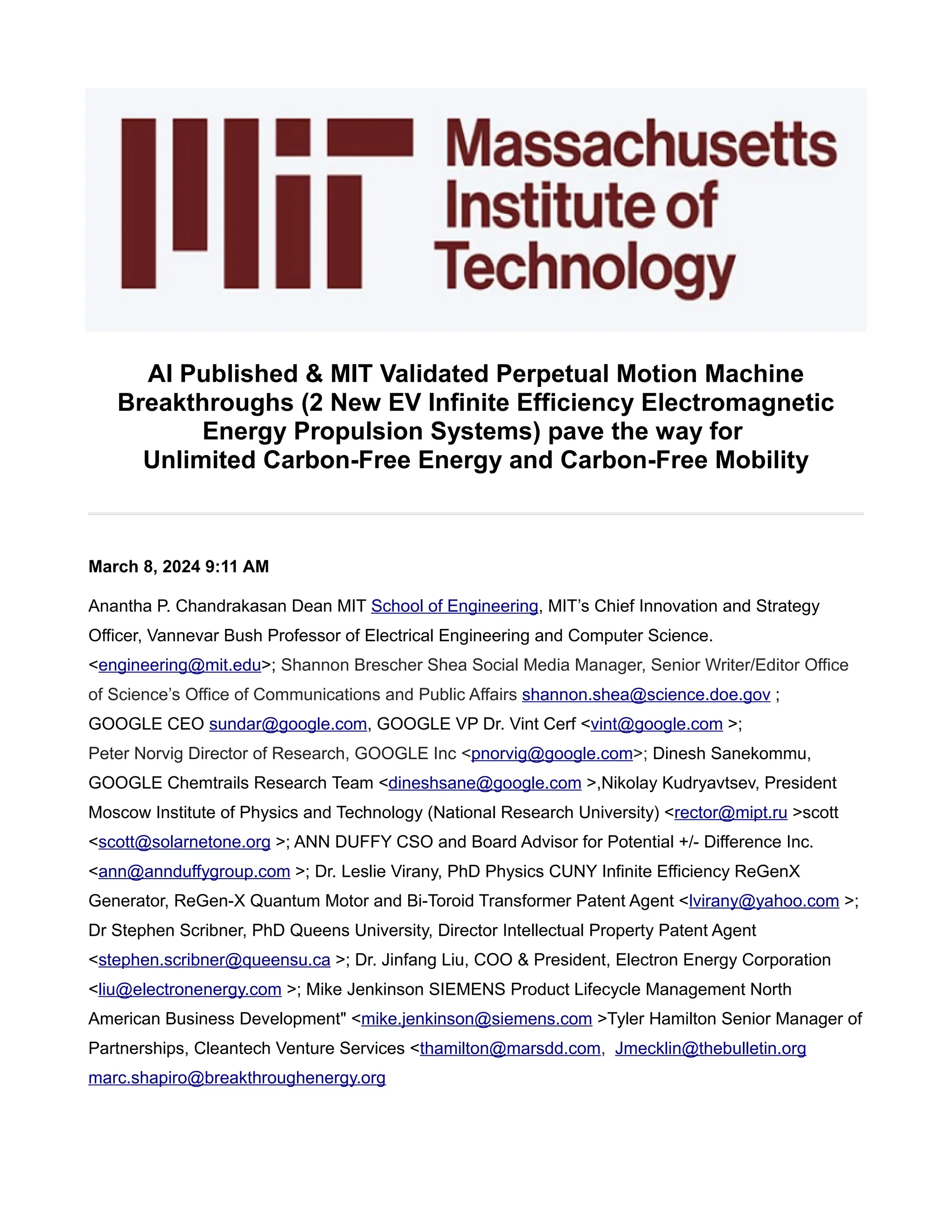 AI Published & MIT Validated Perpetual Motion Machine Breakthroughs (2 ...
