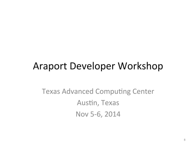 Arabidopsis Information Portal, Developer Workshop 2014, Introduction | PDF