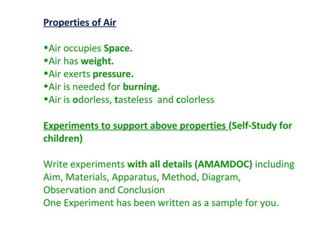 PPT Air, Grade 5, Science | PPT
