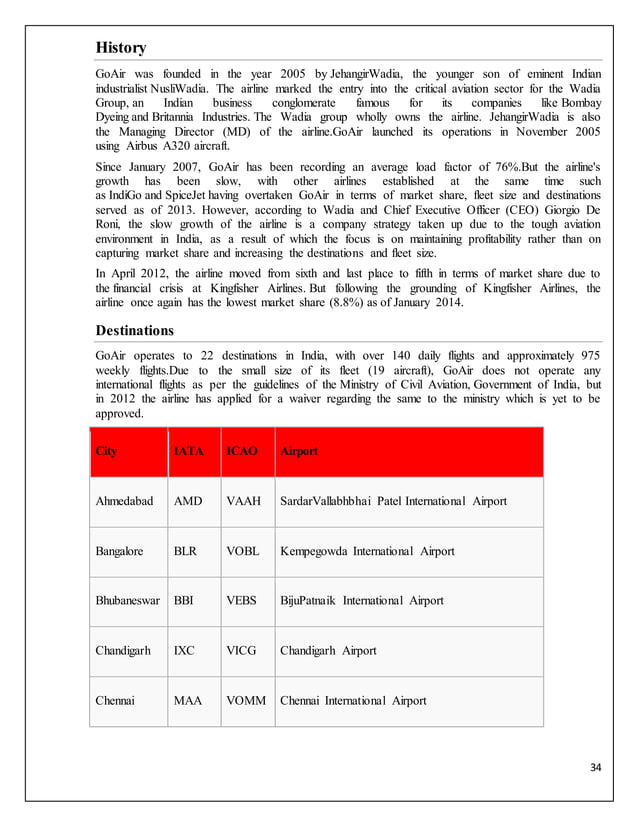 Aviation Industry analysis | DOCX