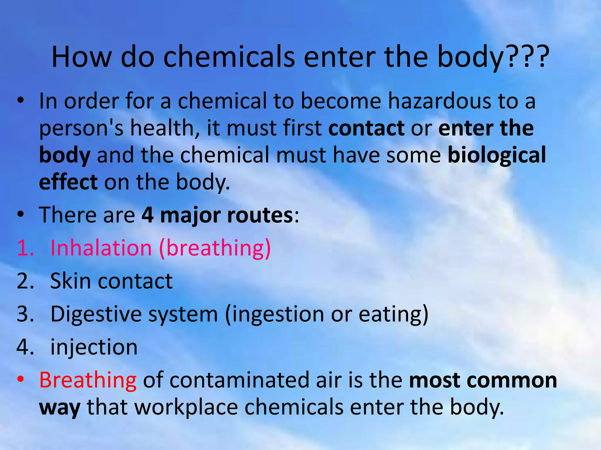 Air and Breathing [OCCUPATIONAL SAFETY AND HEALTH (OSHA)] | PPTX