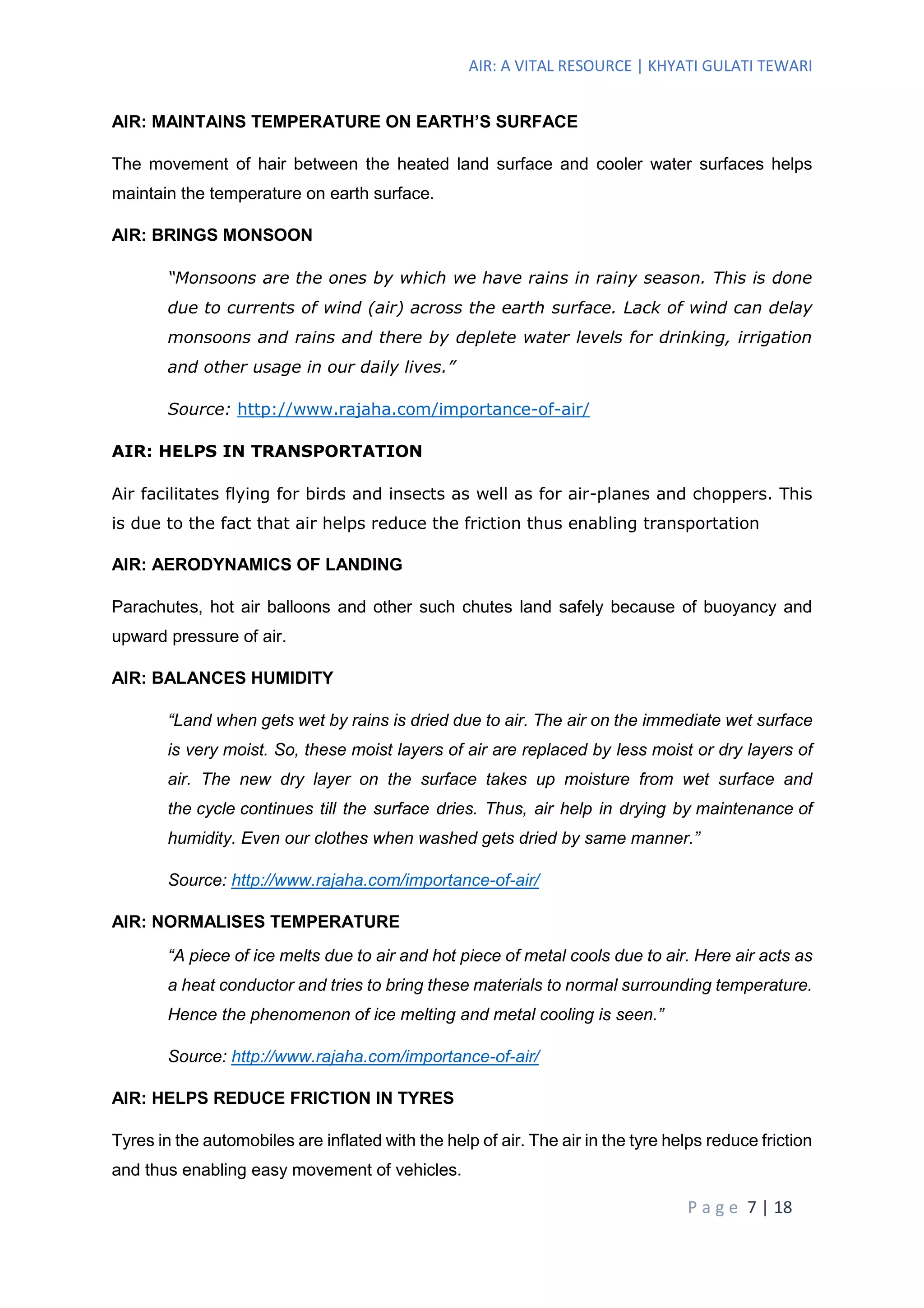 Air : A Vital Resource | PDF