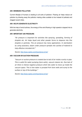 Air : A Vital Resource | PDF