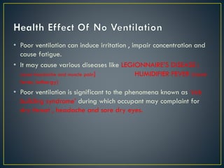 Ventilation and Air conditioning UNDER THE SUBJECT INDUSTRIAL SAFETY | PPT