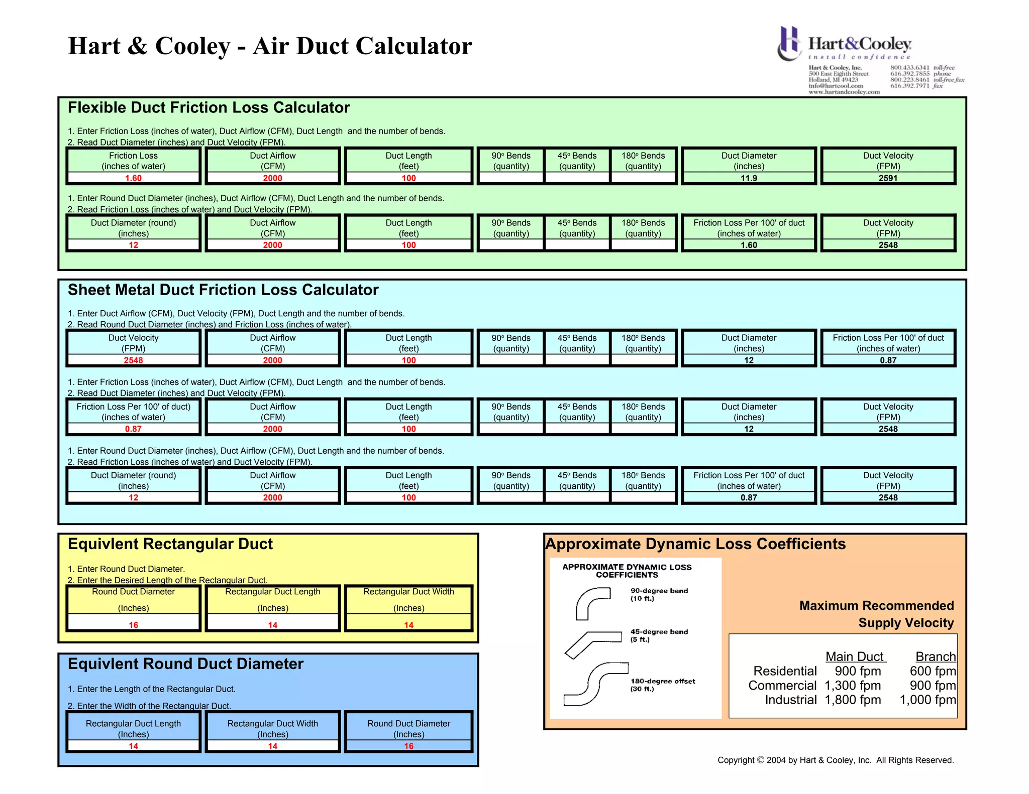 Air duct-calculator-1 | PDF