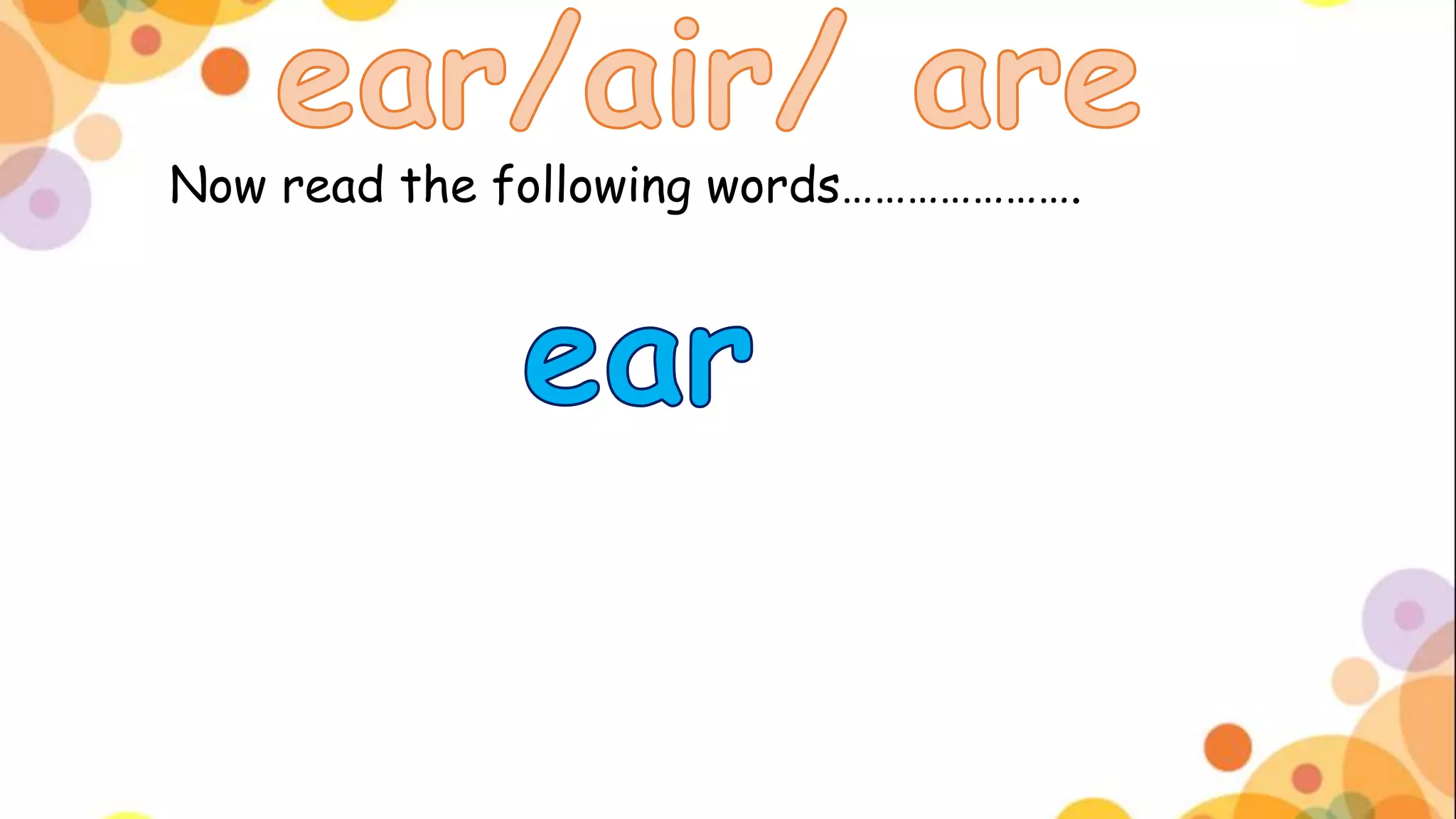 trigraphs Air ear-and-are | PPTX