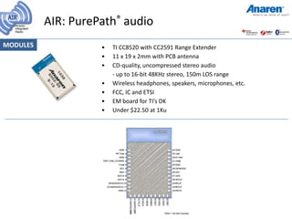 Anaren Integrated Radio (AIR) module introduction | PPT