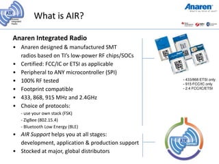 Anaren Integrated Radio (AIR) module introduction | PPTX