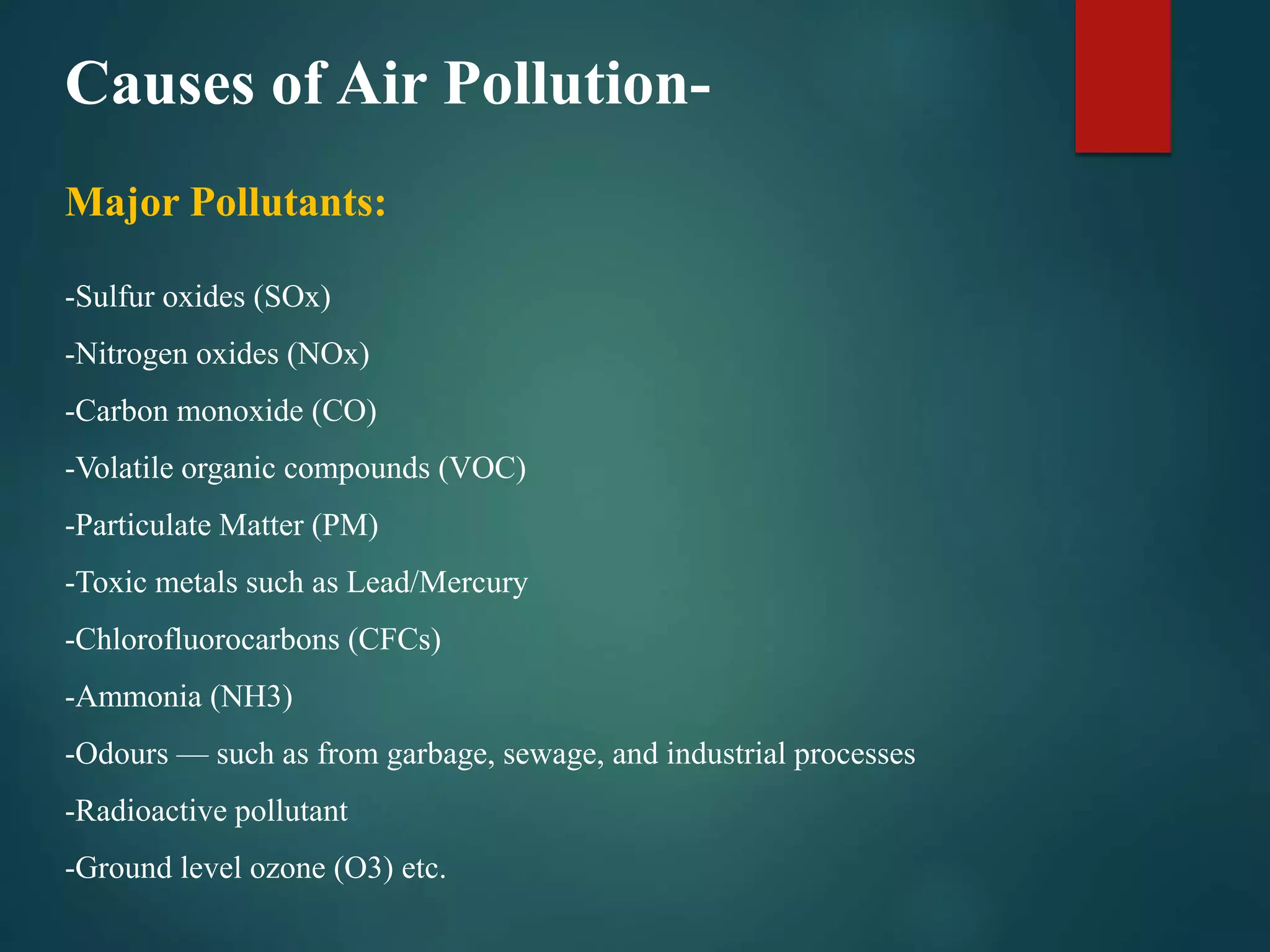 Air water-sound-and-Land-pollution and its remedial approach | PPTX