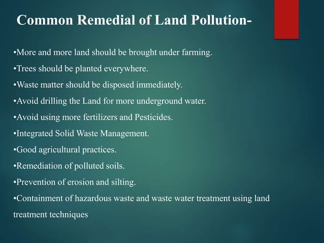 Air water-sound-and-Land-pollution and its remedial approach | PPTX