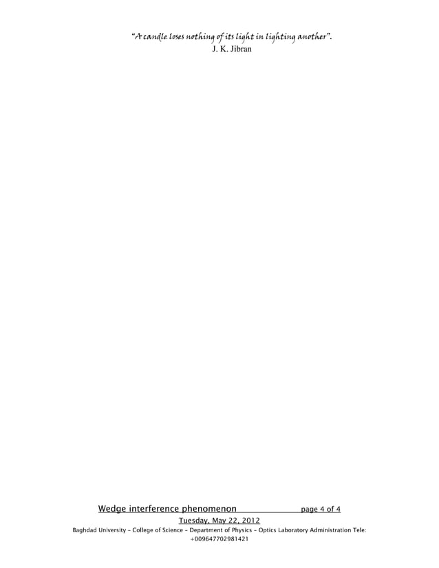 Air wedge interference | DOCX