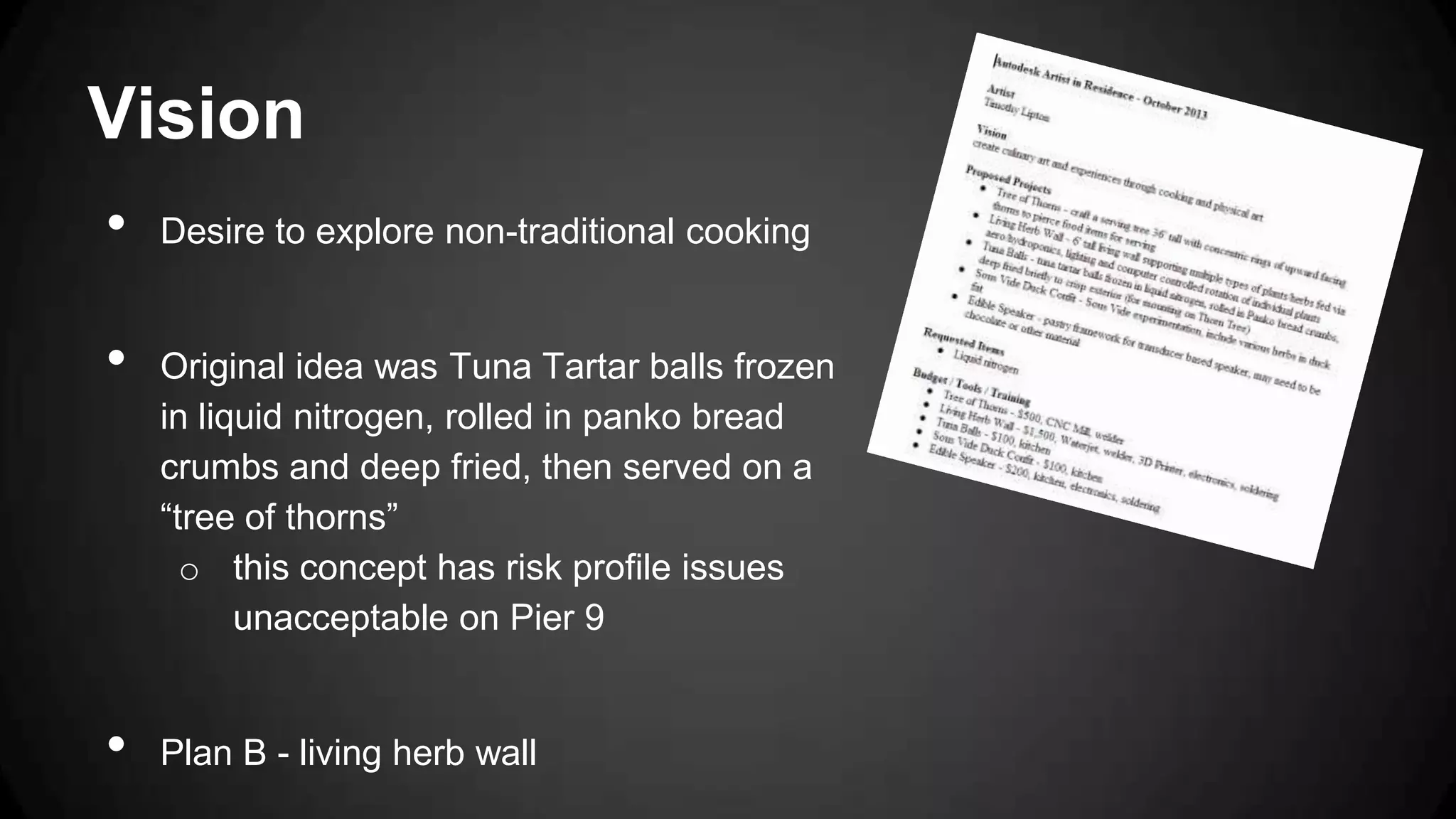 Autodesk / Instructables AiR05 by Timothy Lipton, presented 12-10-13 | PPT