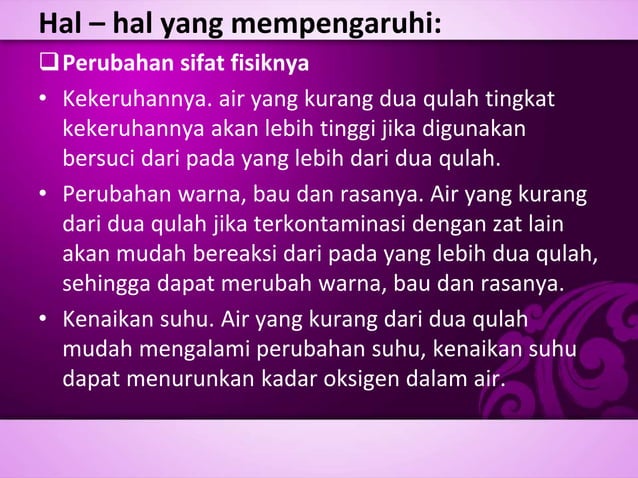 Air 2 qullah dalam tinjauan sains | PPT