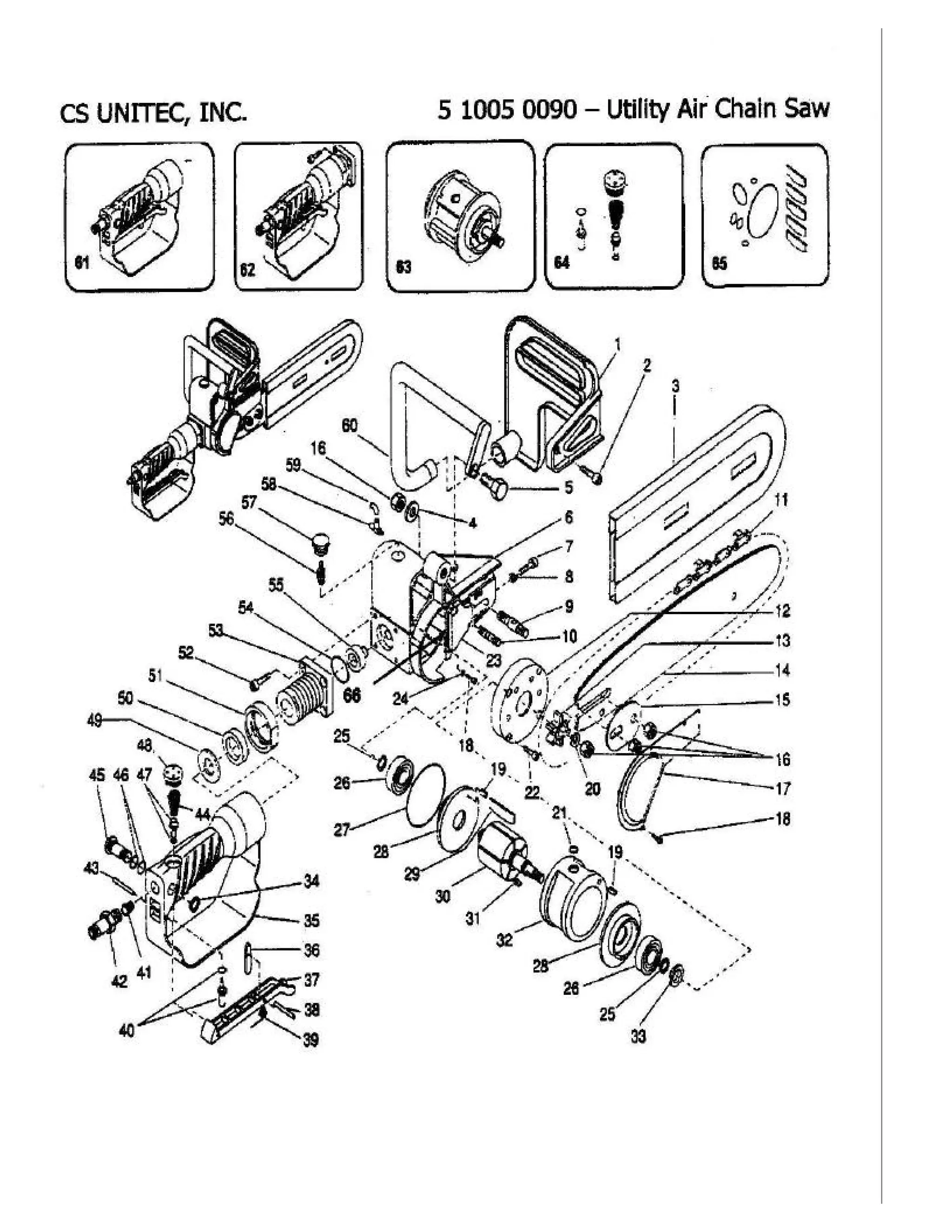 CS Unitec Pneumatic Chain Saw: 5 1005 0090 | PDF
