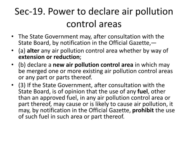 AIR (pollution prevention & control)ACT, 1981 | PPTX