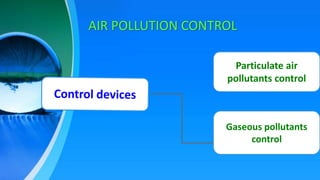 Air pollution and its control through biotechnology | PPTX