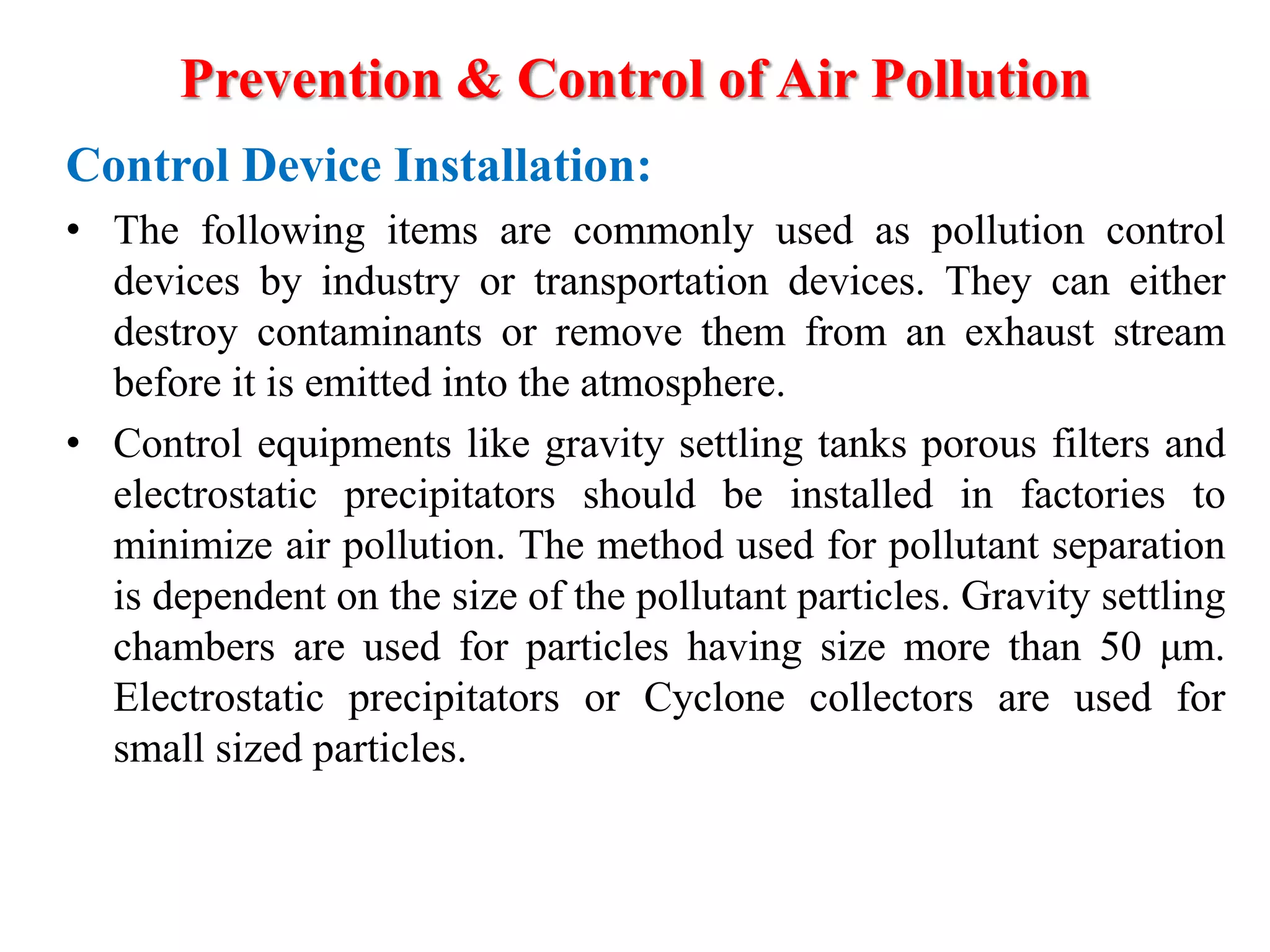 Air Pollution- its cause , Effects and control | PPTX