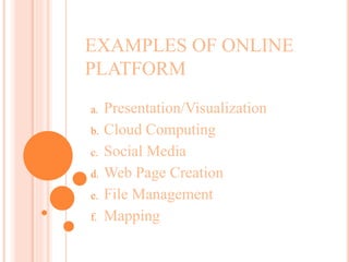 Online Platforms for ICT Content Development | PPT