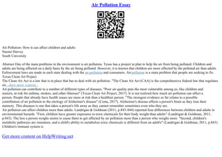 Air And Air Pollution | PPT