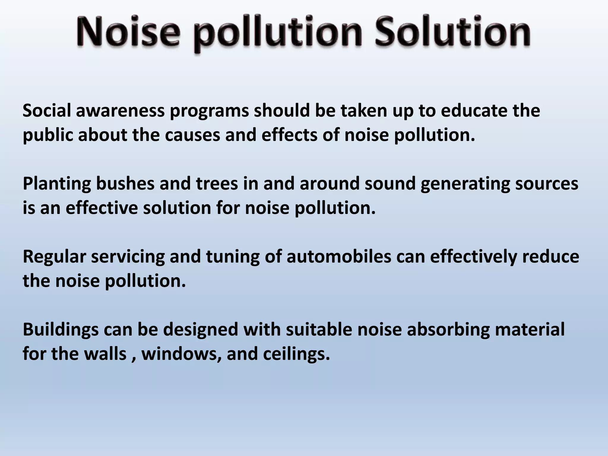 Air and noise pollution | PPTX
