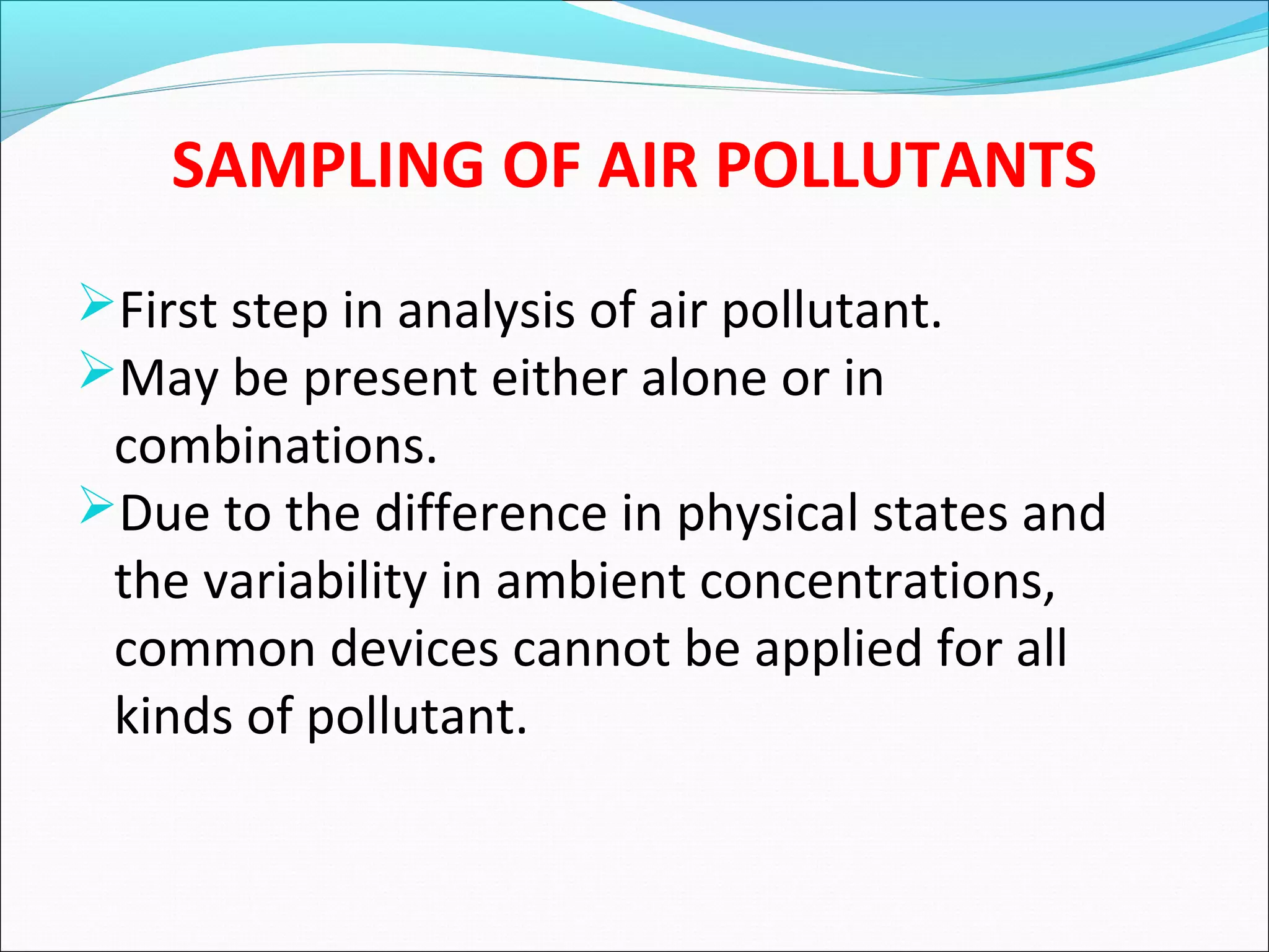 Air and solid waste sampling | PPT