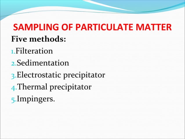 Air and solid waste sampling | PPT