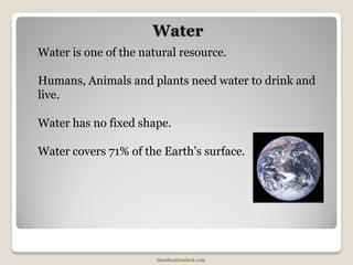 2nd Standard: Air and Water (Environmental Science, EVS) | PDF