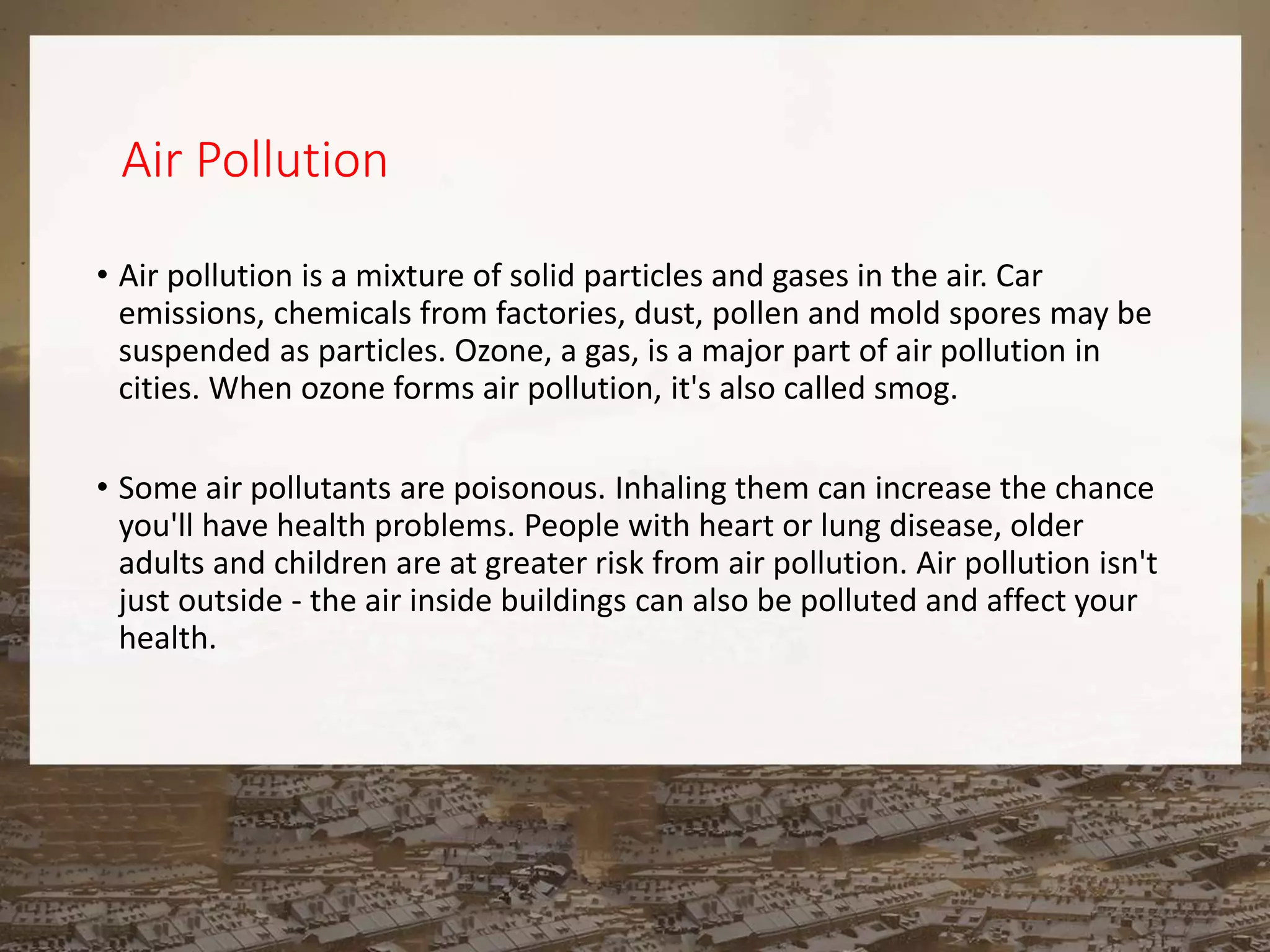 Air and water pollution prevation and control | PPTX
