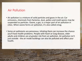 Air and water pollution prevation and control | PPTX