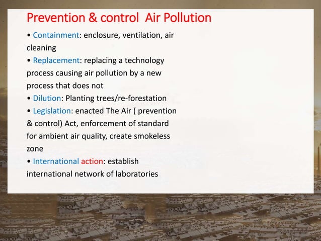 Air and water pollution prevation and control | PPTX