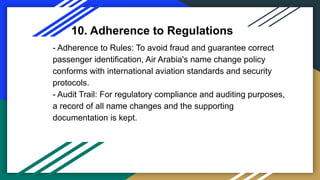 Air Arabia Passenger Name Change policy for tickets | PDF