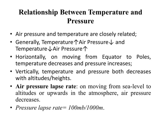 Air, Atmospheric Pressure and Wind. Presentation | PDF