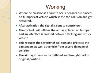 BASIC WORKING OF AIRBAGS | PPTX