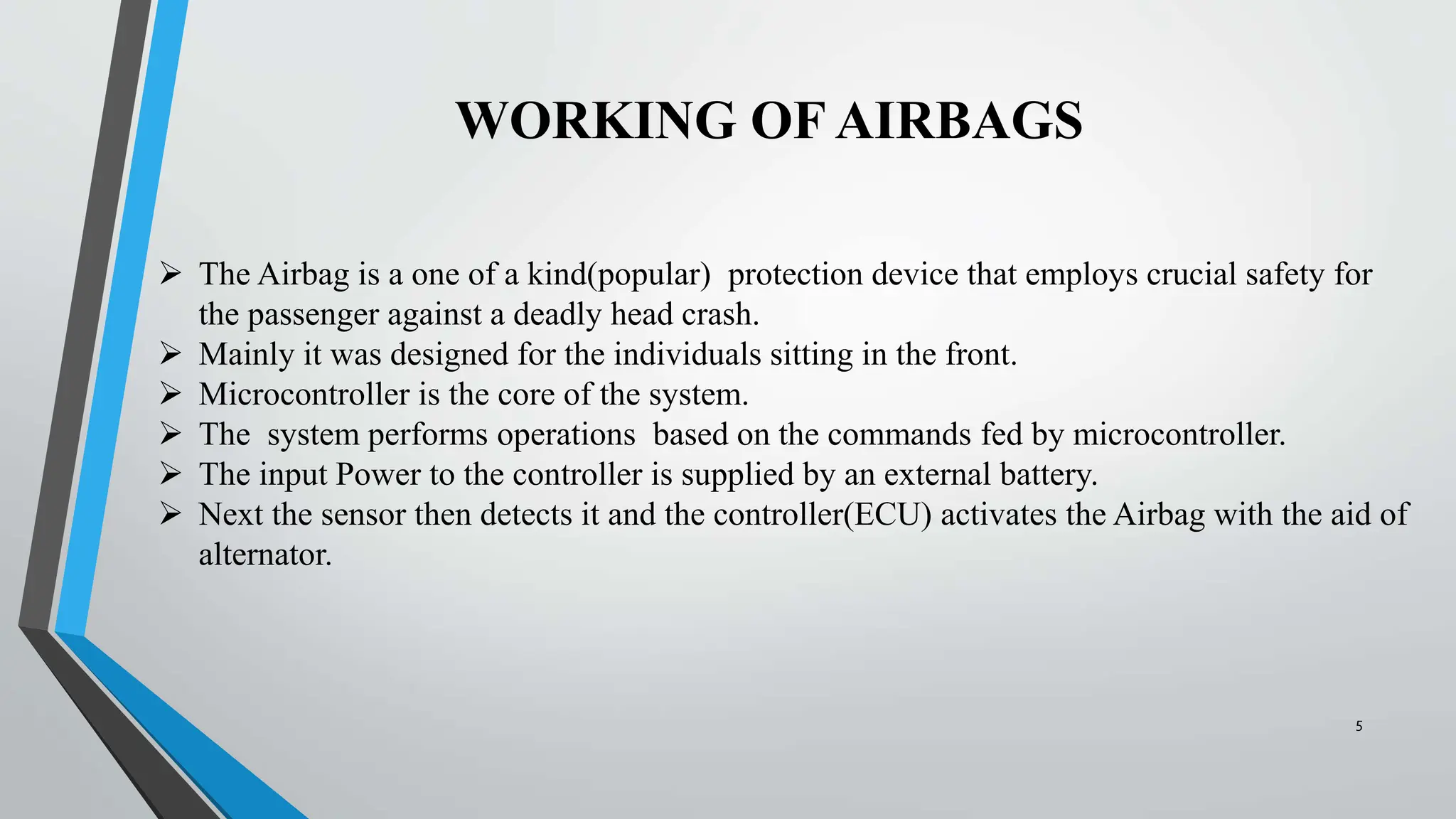 AIRBAGS FOR SAFETY SYSTEM IN AUTOMOBILE-1.pptx