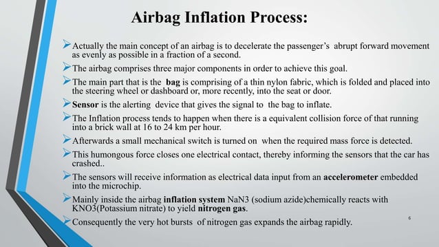 AIRBAGS FOR SAFETY SYSTEM IN AUTOMOBILE-1.pptx