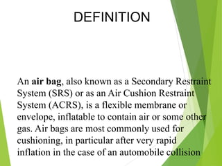 Airbags in automobile void new.pptx | Auto Safety Technologies | Auto ...