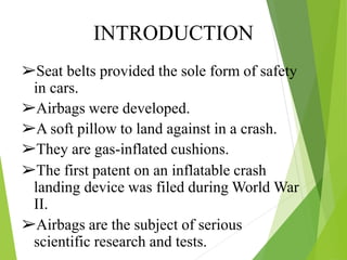 Airbags in automobile void new.pptx | Auto Safety Technologies | Auto Technology