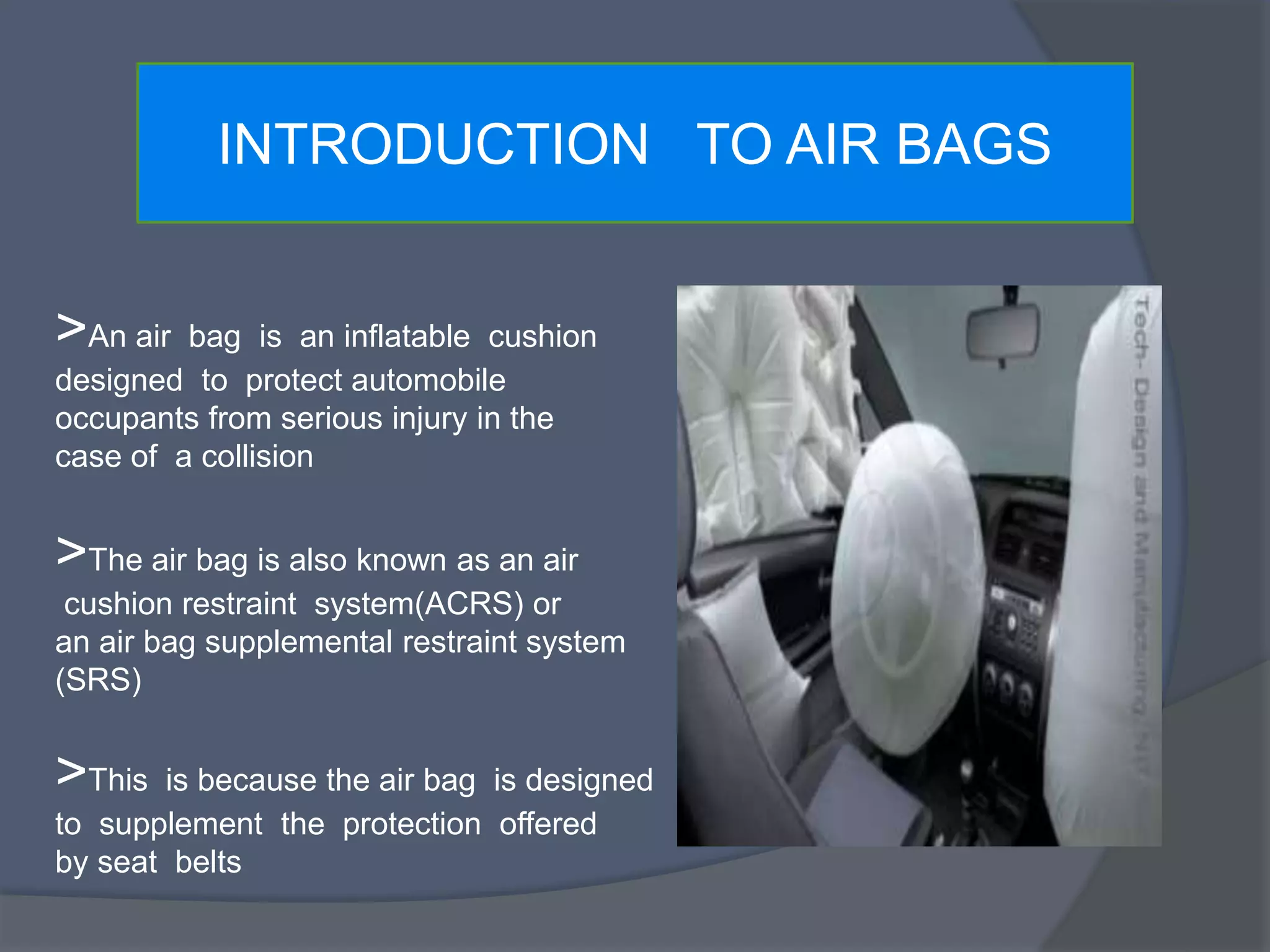 Air bags in car for | PPT