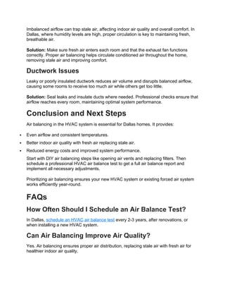 Air Balancing in HVAC Systems: How It Works and Why It Matters | DOCX