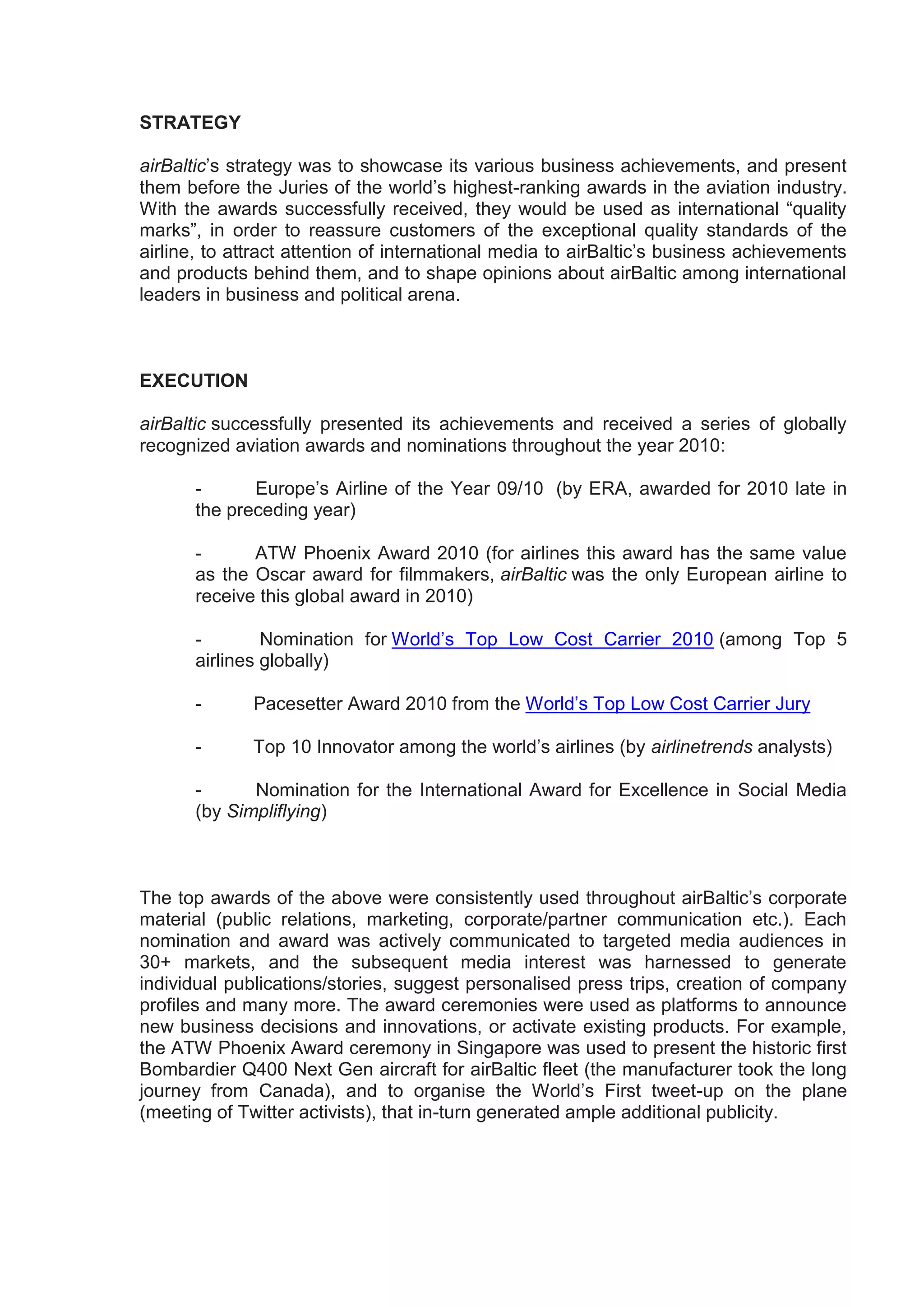 Airbaltic interrnational | PDF