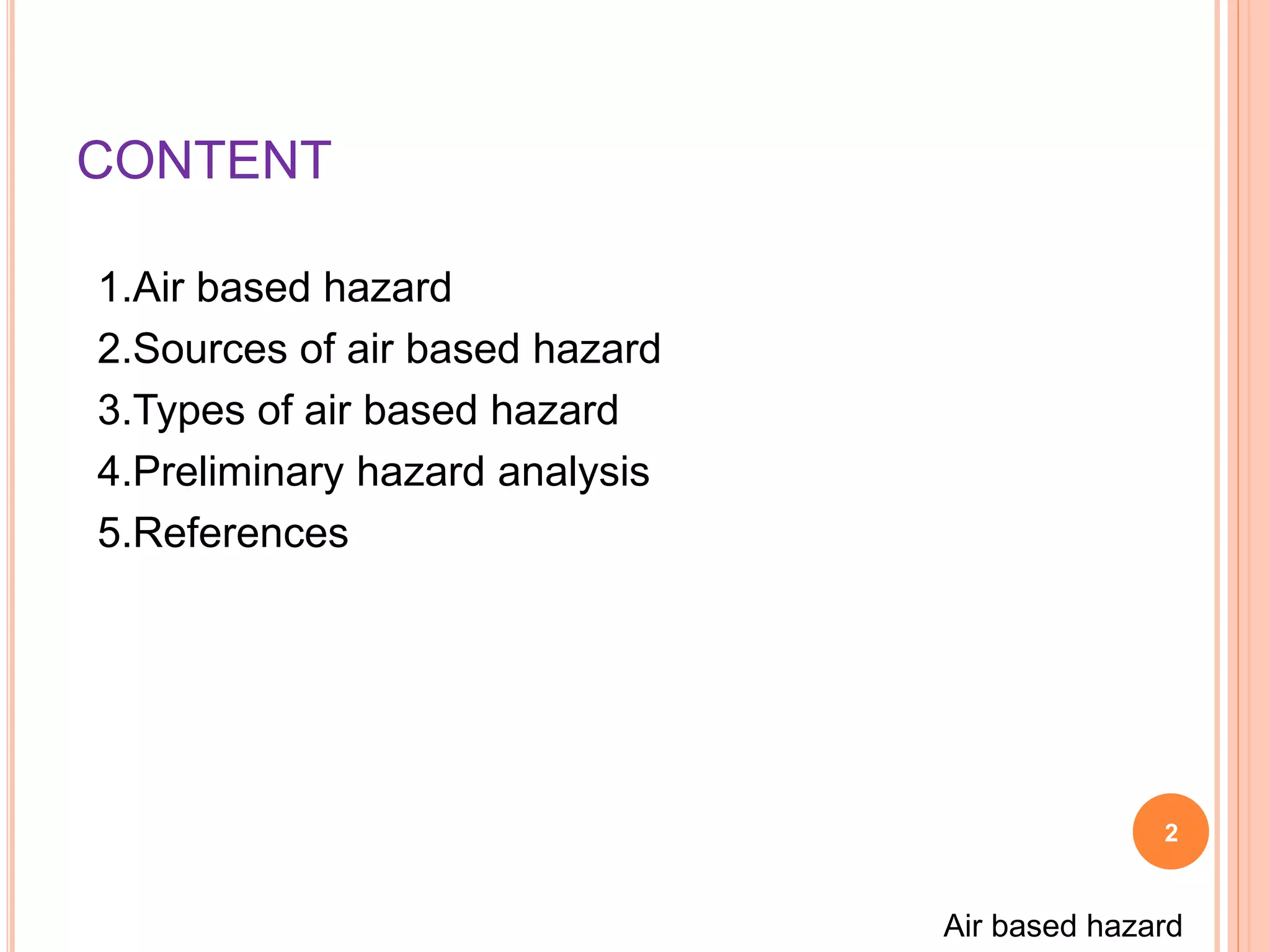 Air based hazards | PPTX