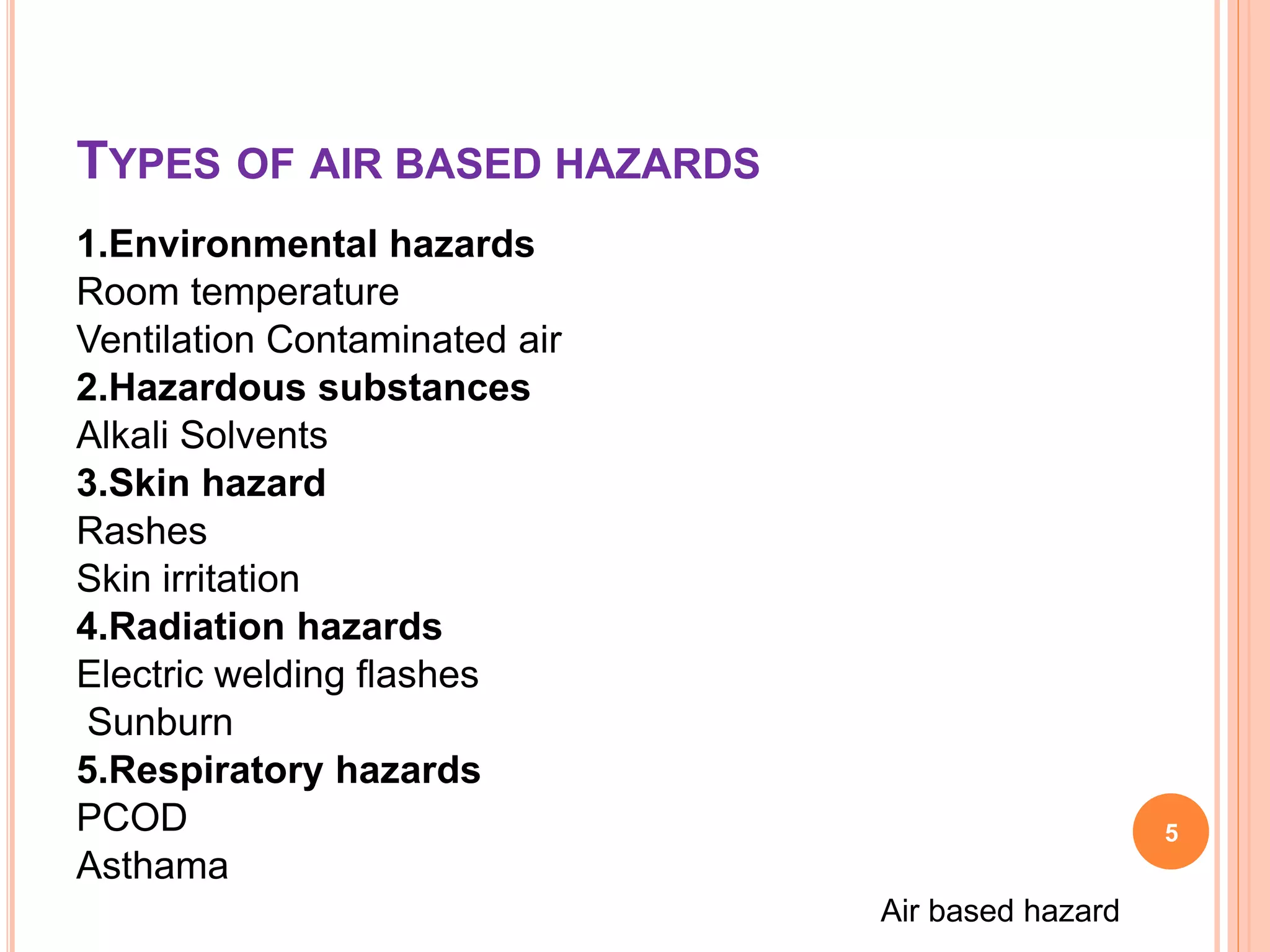 Air based hazards | PPTX