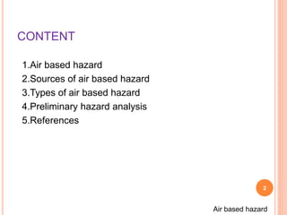 Air based hazards | PPTX