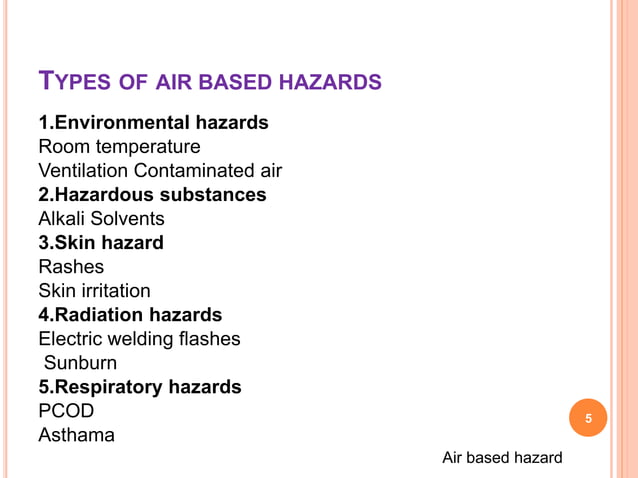 Air based hazards | PPTX | Indoor Environmental Quality | Home & Garden