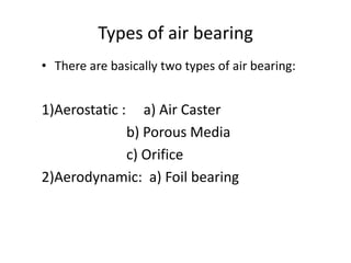 Air bearing 31120 | PPTX