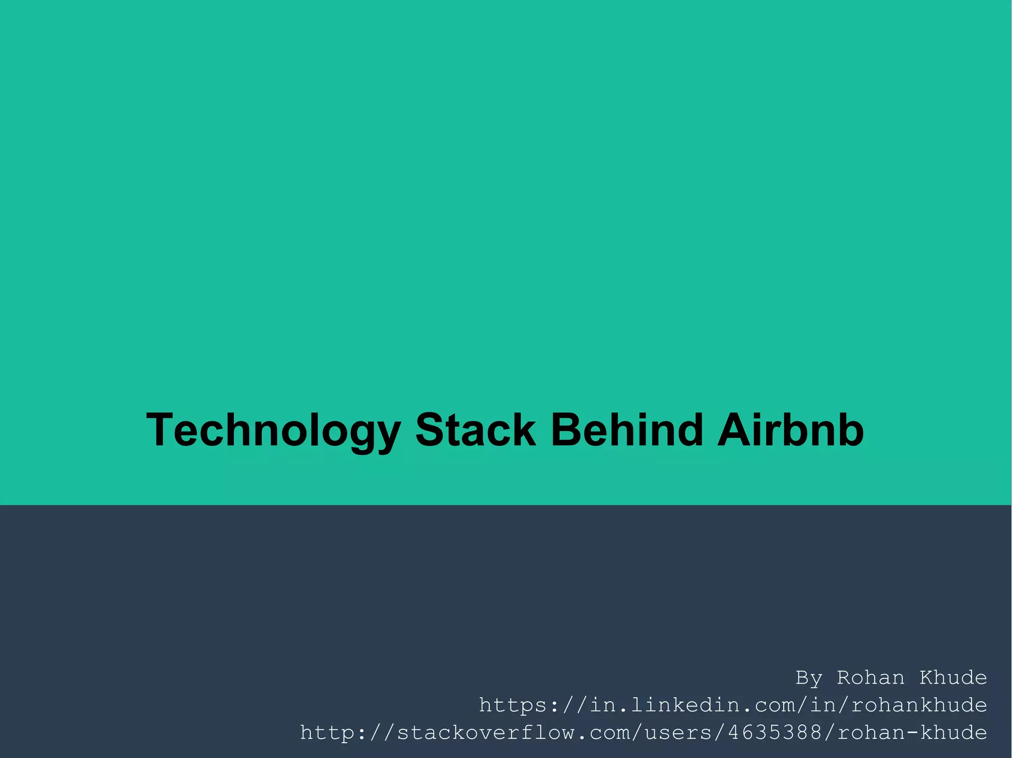 Technology stack behind Airbnb | PPT