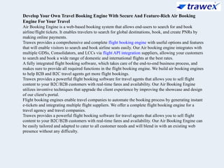 AIR BOOKING ENGINE | FLIGHT RESERVATION SYSTEM | PPTX