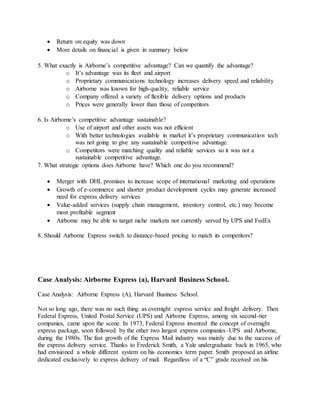 Airborne Express Case Q A Docx