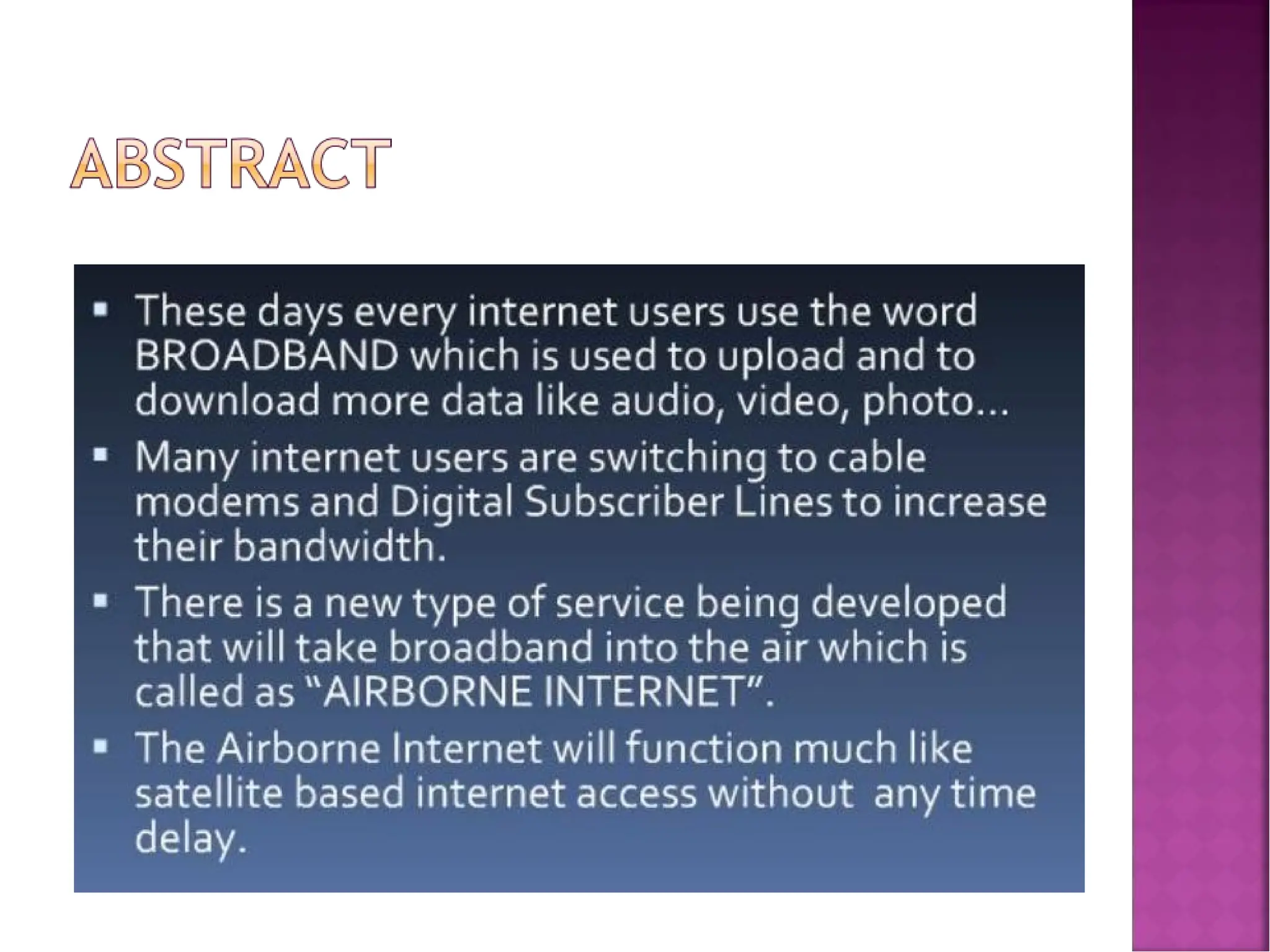 Airborne-Internet-ppt.pptx for the seminar | PPTX